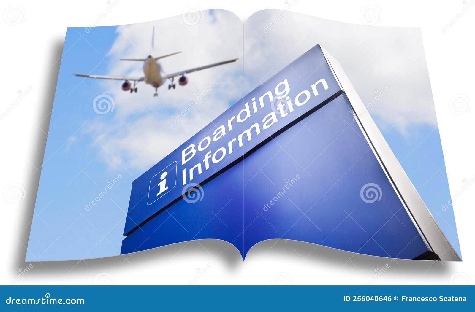 Signage for Boarding Information - Concept Image with Copy Space Stock ...