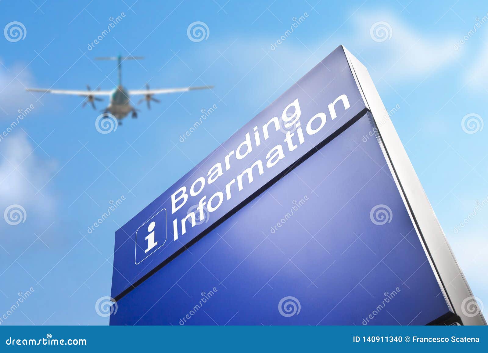Signage for Boarding Information - Concept Image Stock Photo - Image of ...