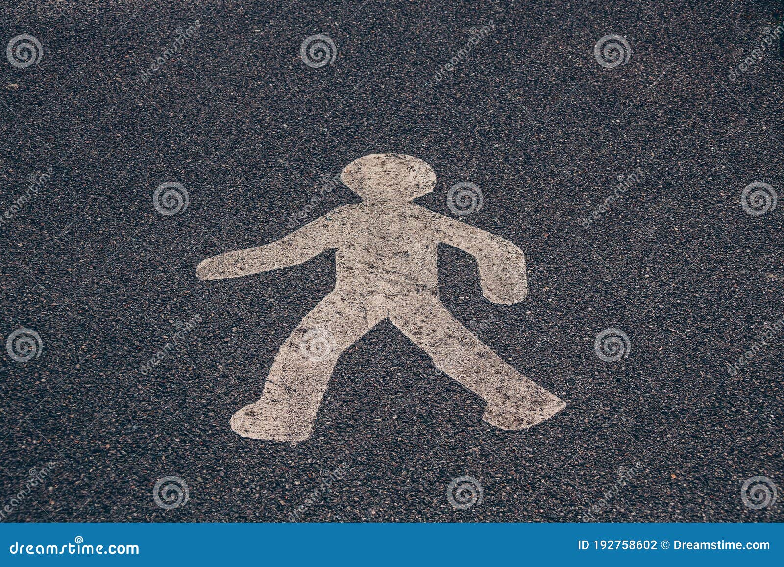 Signage Character on the Road Stock Photo - Image of white, signage ...