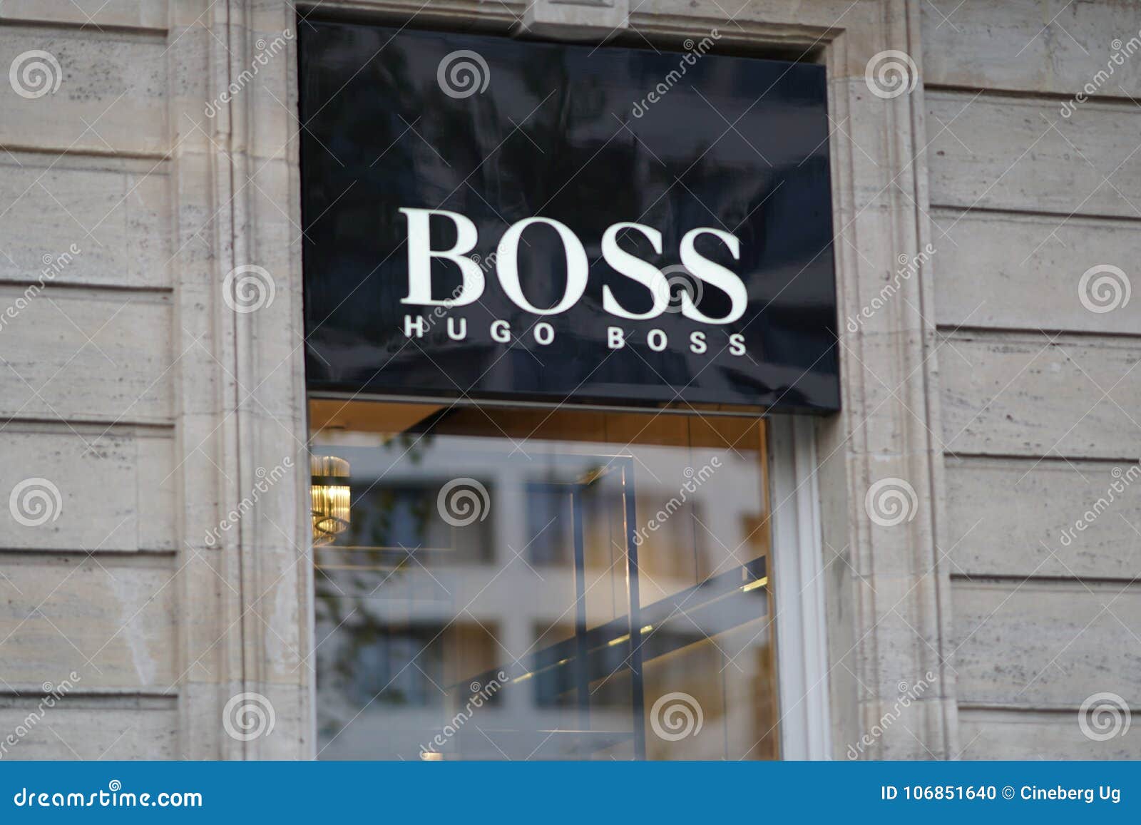 Signage de Hugo Boss imagem editorial. Imagem de projeto - 106851640
