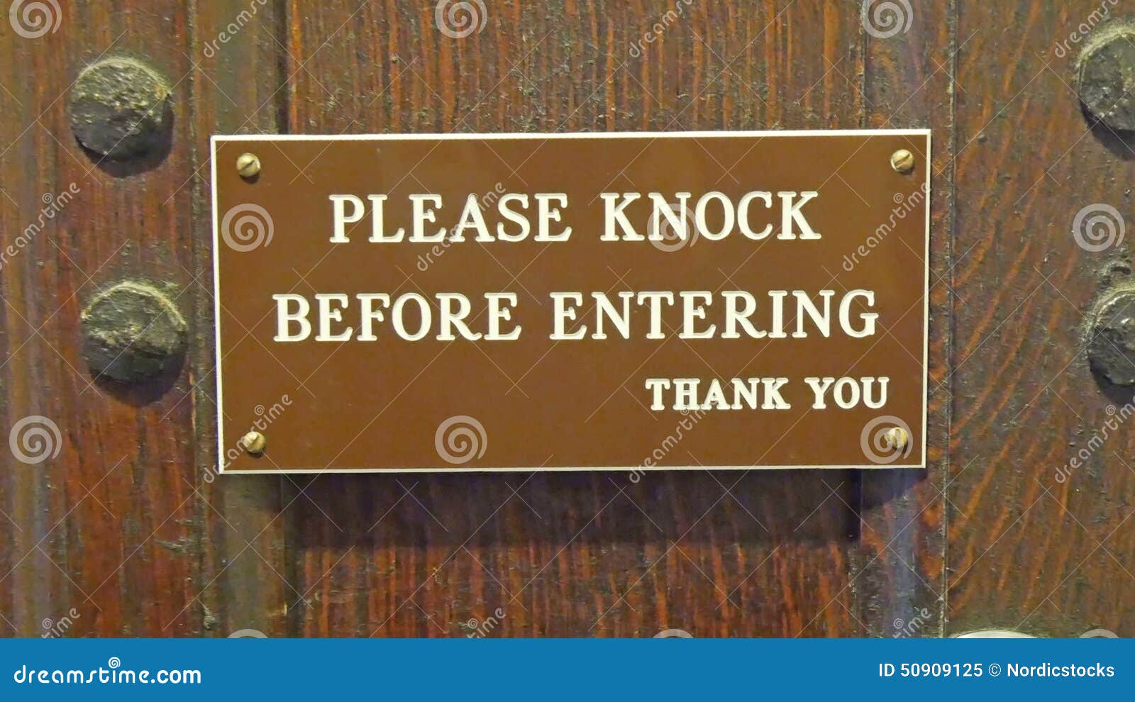 A Signage on the Door Saying Knock First Stock Video - Video of mixing ...