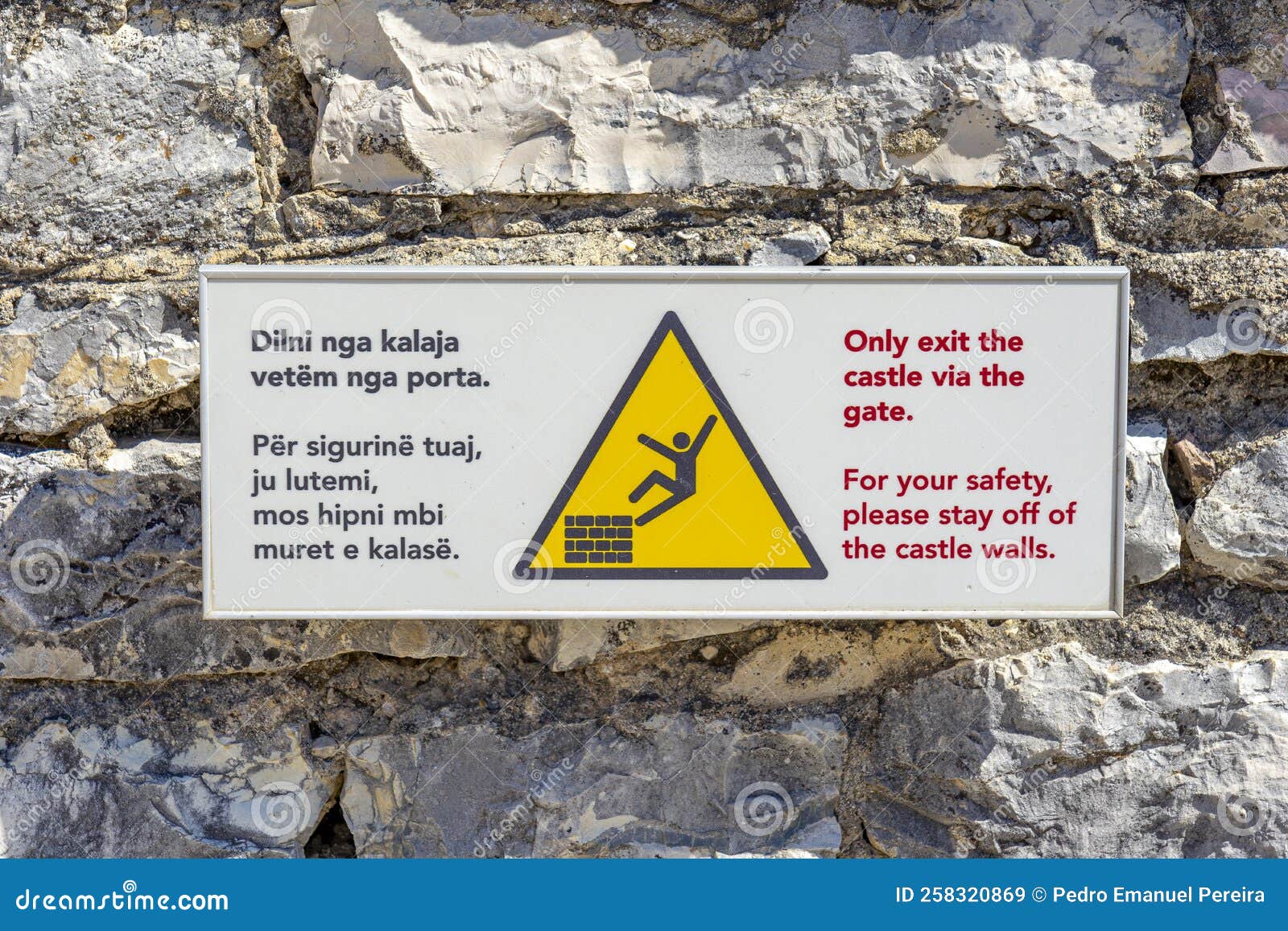 Signage only Exit the Castle Via the Gate. for Your Safety, Please Stay ...