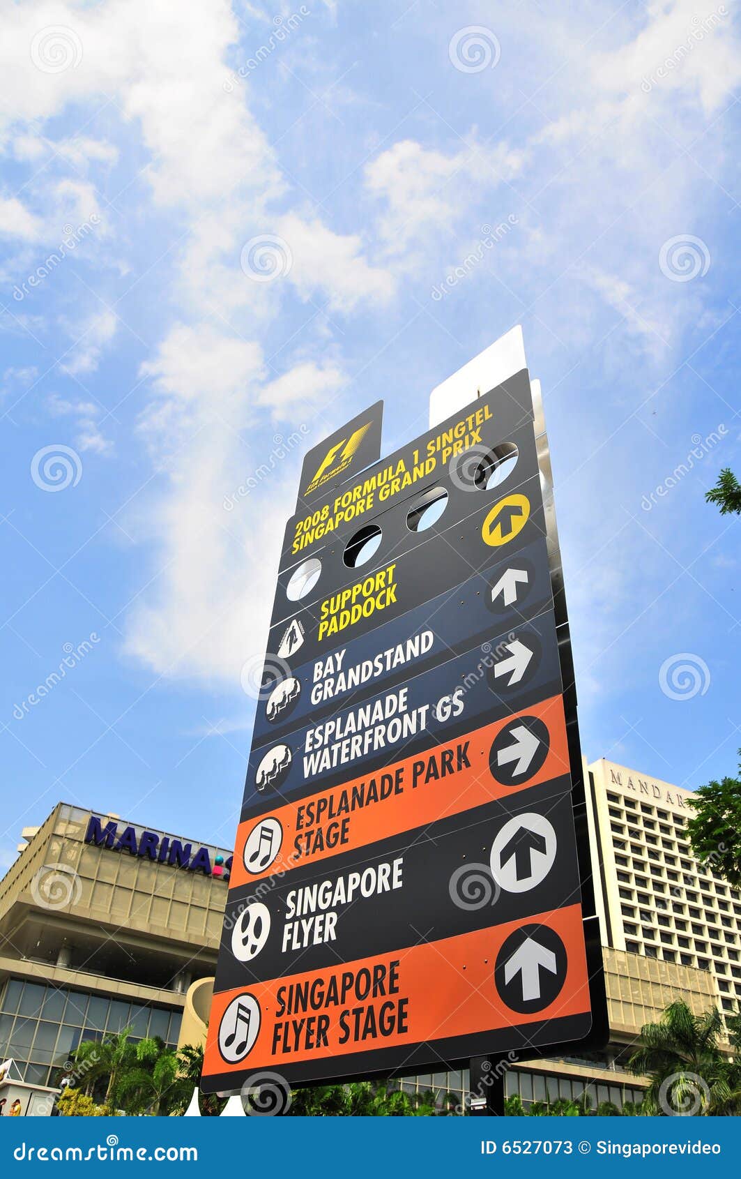 Signage at F-1 Singapore editorial stock photo. Image of formula - 6527073