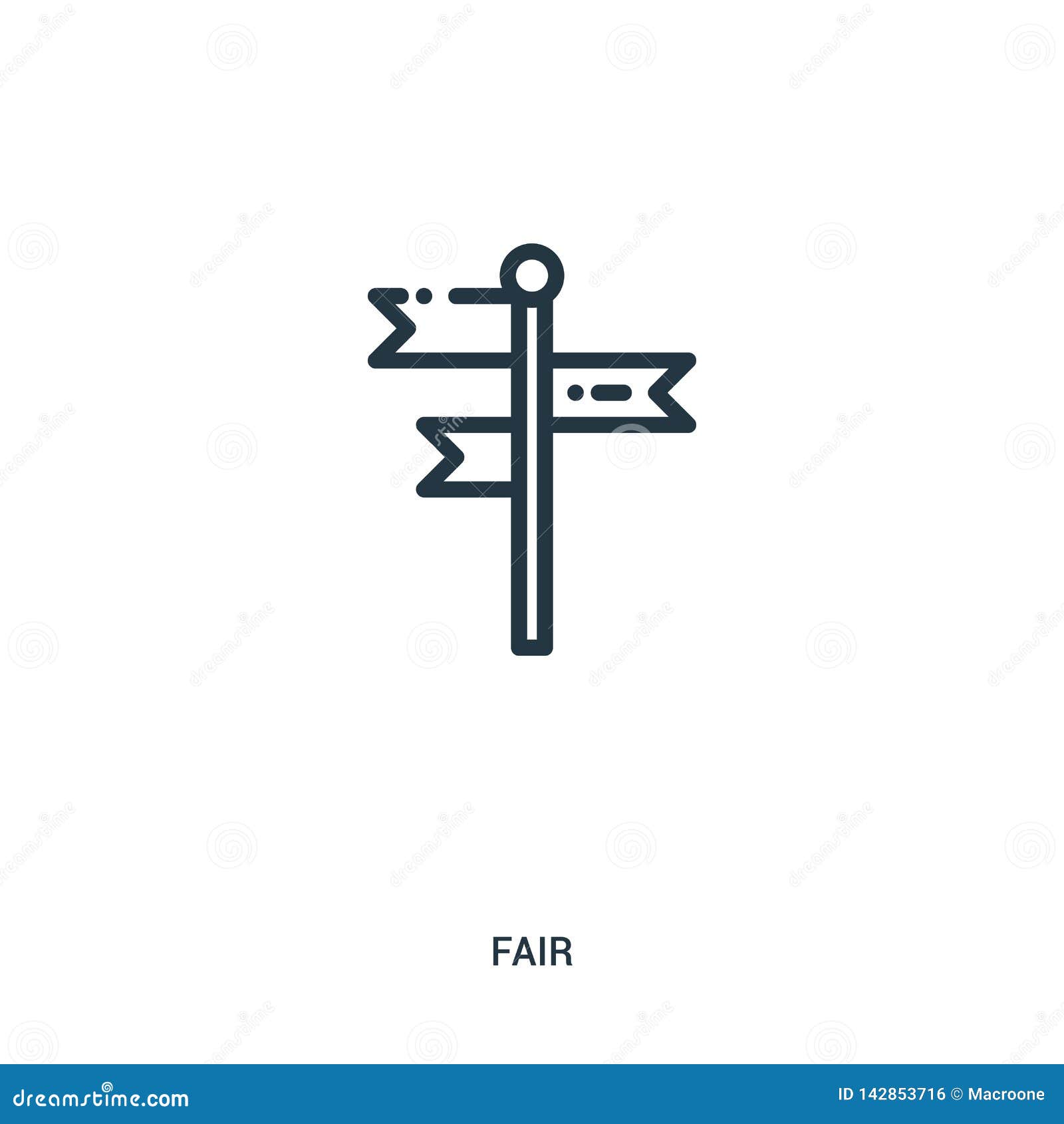 Signage Icon Vector from Fair Collection. Thin Line Signage Outline ...