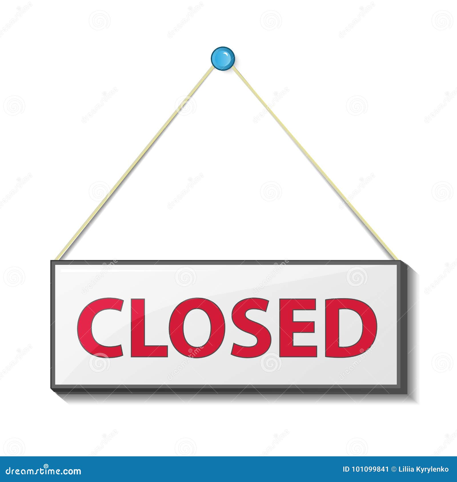 Signage Informing about Closed. Attached Sign Stock Vector ...