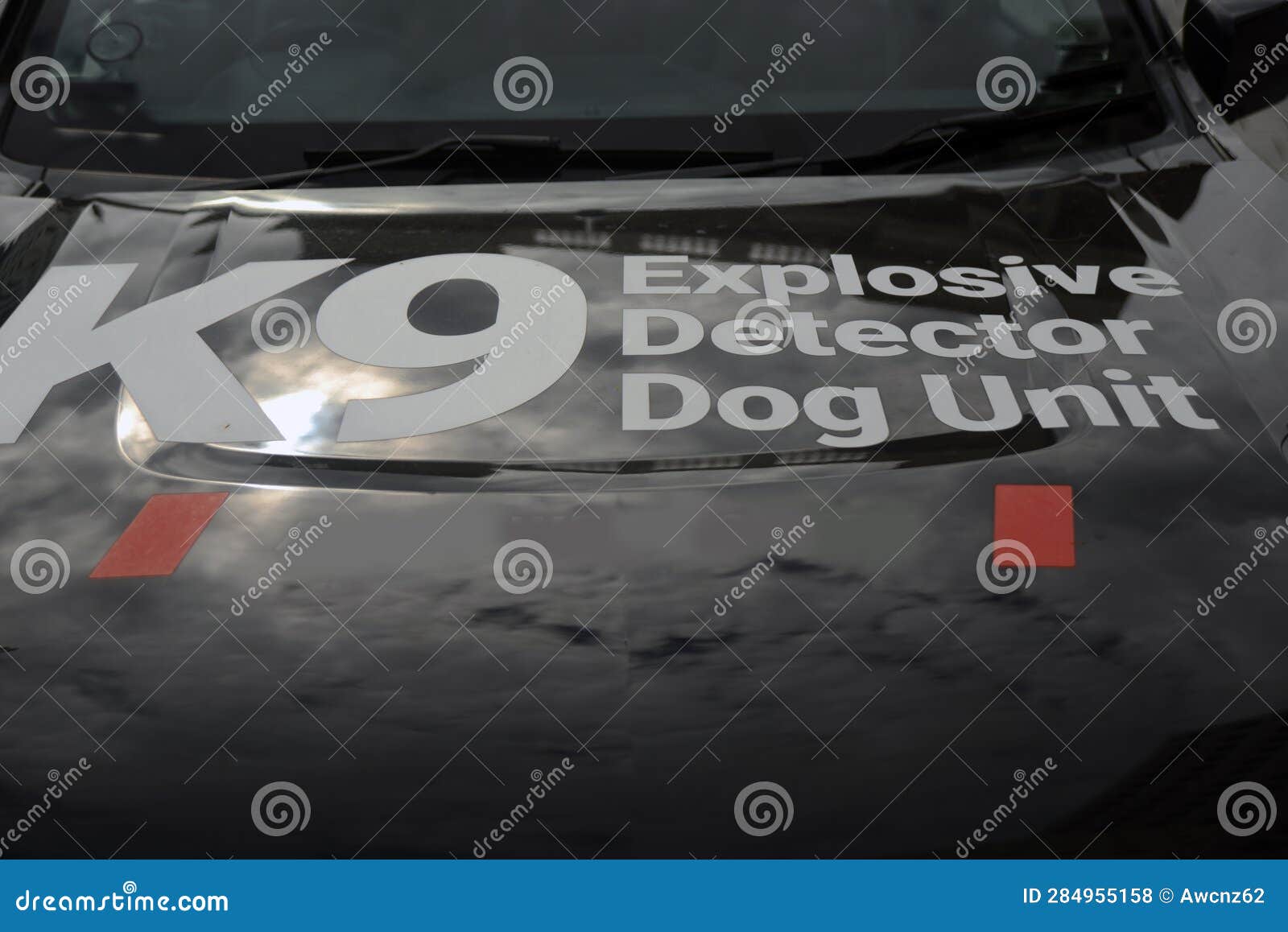 Signage for K9 Explosive Detector Dog Unit Stock Photo - Image of ...