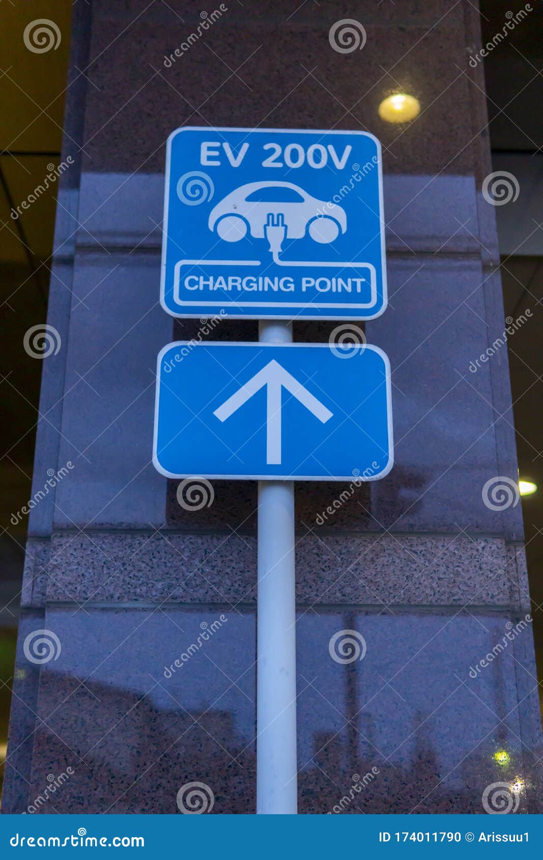 Signage for Plug-in EV Charging Stations Stock Photo - Image of icon ...