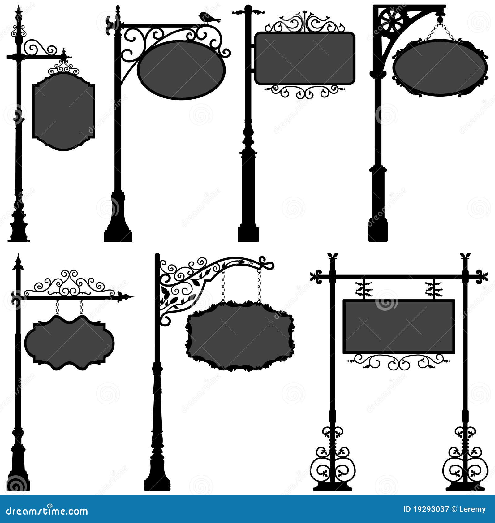 Signage Sign Pole Frame Street Stock Vector - Illustration of design ...