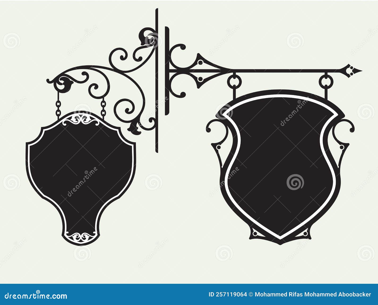 Signage Sign Pole Frame Vector Illustration. Stock Vector ...