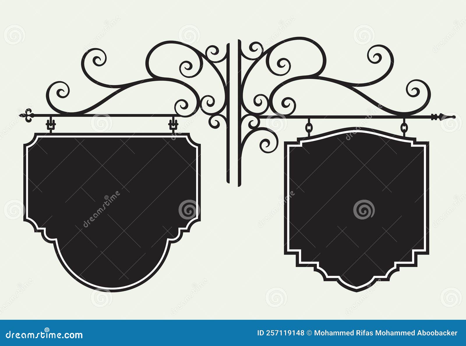 Signage Sign Pole Frame Vector Illustration. Stock Vector ...