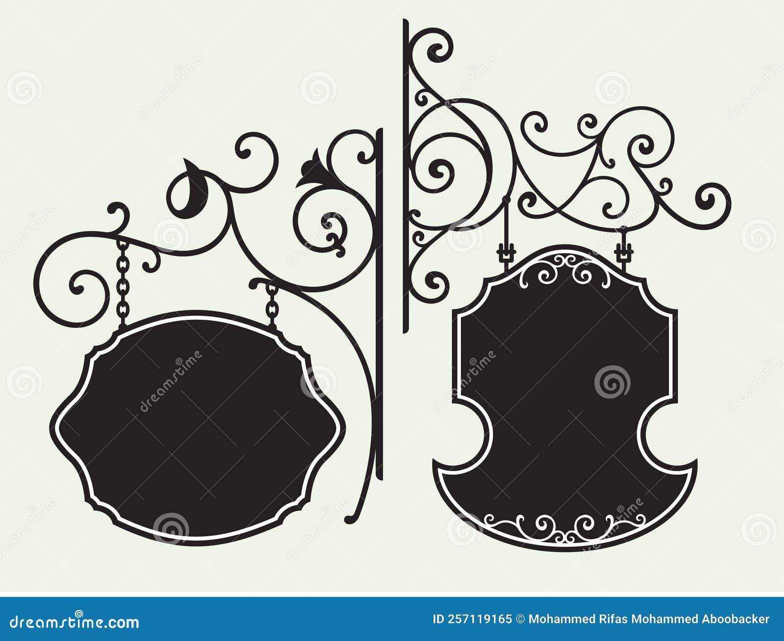 Signage Sign Pole Frame Vector Illustration. Stock Vector ...