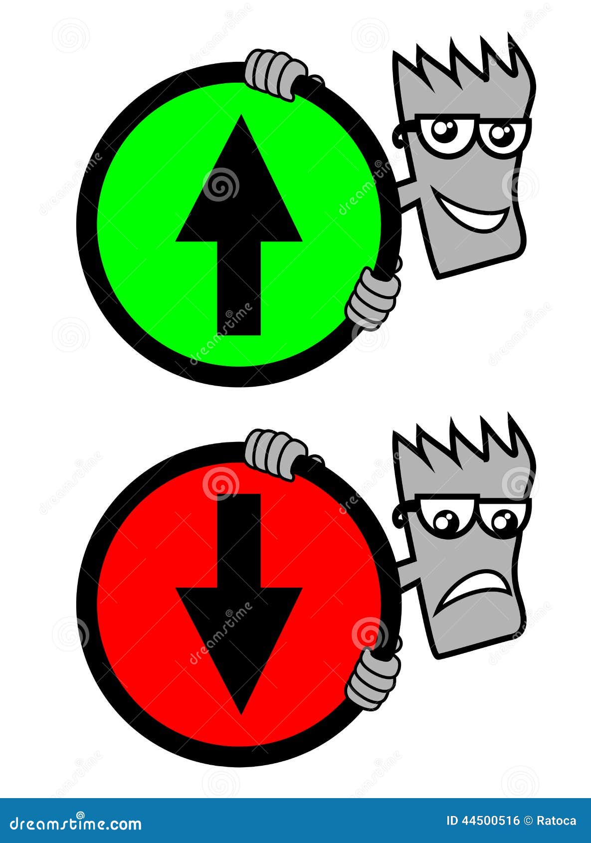 Signal arrow stock vector. Illustration of lower, icon - 44500516