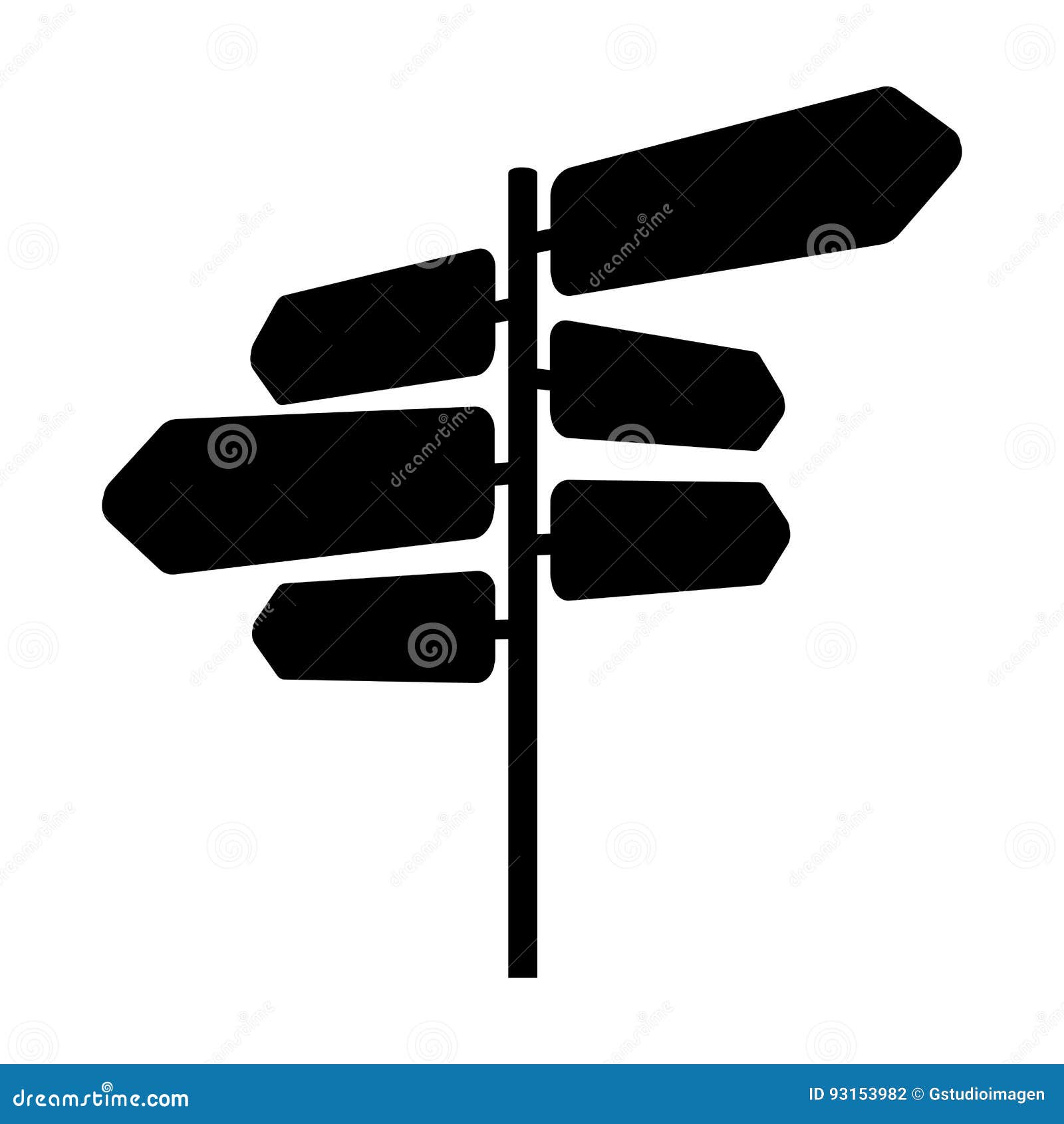 Signal with arrows icon stock vector. Illustration of business - 93153982