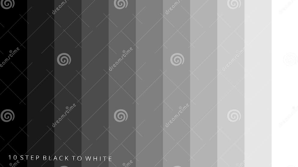 A Signal Background of a 10 Step Black To White Testing Stock ...