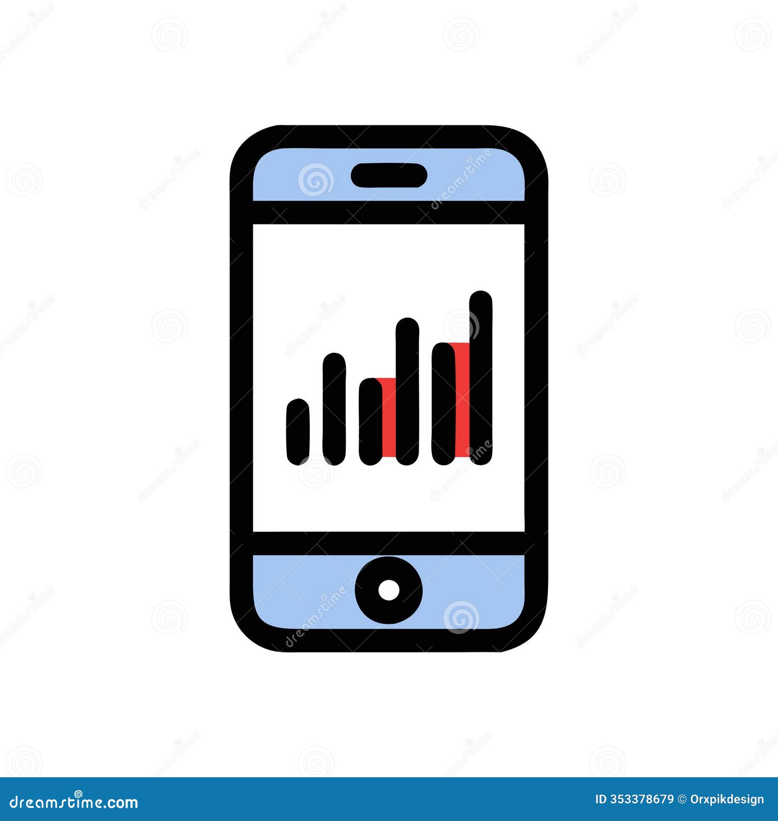 Signal Bars Icon for Phones Stock Vector - Illustration of service ...