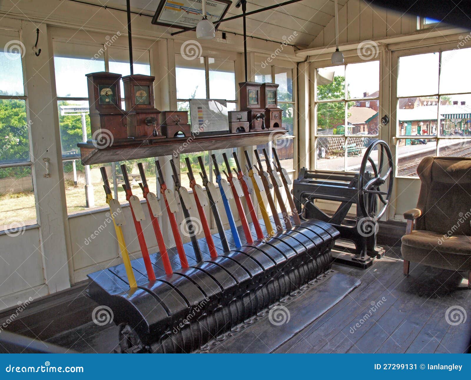 Signal Box at Sheringhan Station. Stock Image - Image of england ...