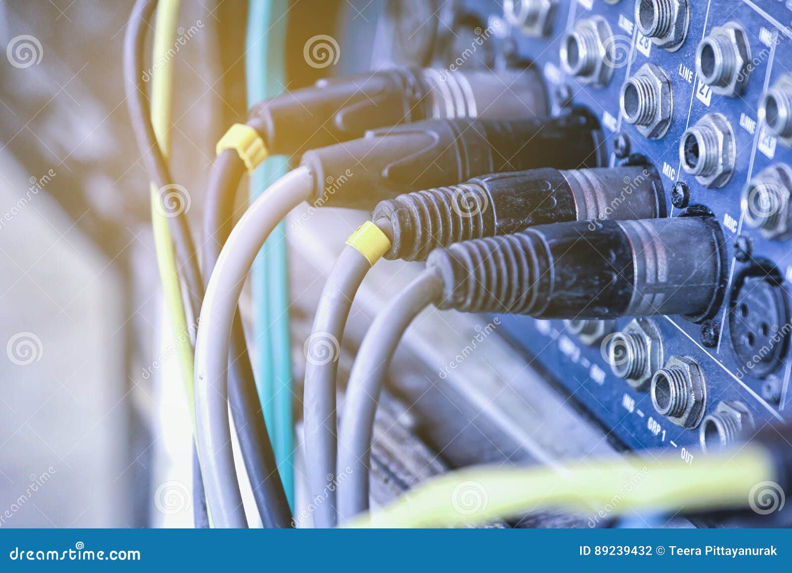 Signal Cable of the Amplifier. Stock Photo - Image of connection, stage ...