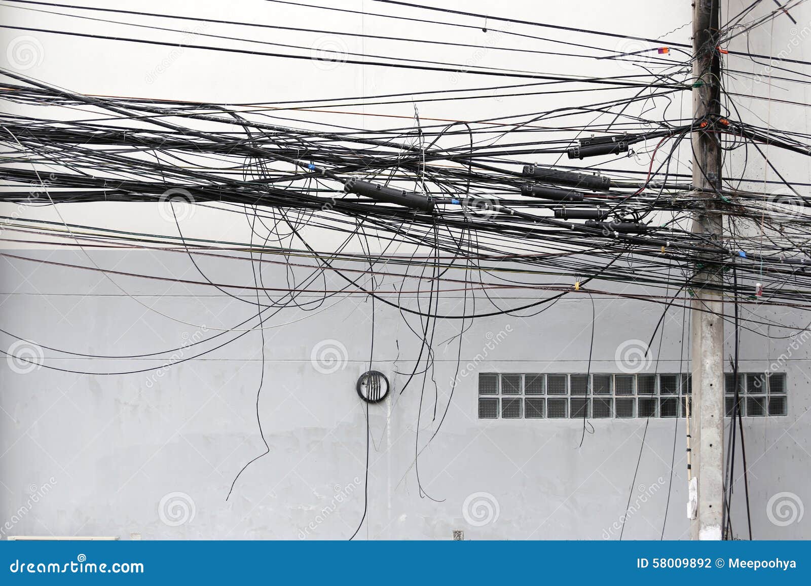 Signal cable tangle. stock photo. Image of wiring, tangle - 58009892