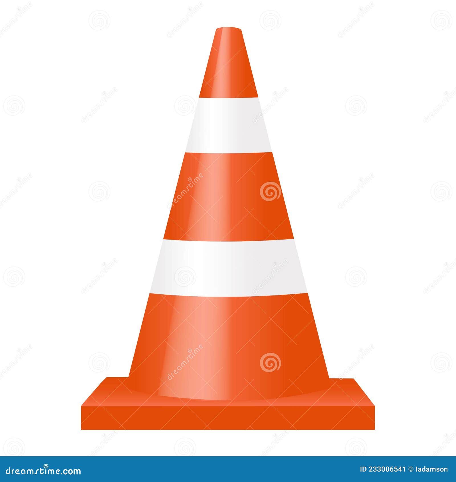 Signal Cone Isolated White Background Stock Vector - Illustration of ...