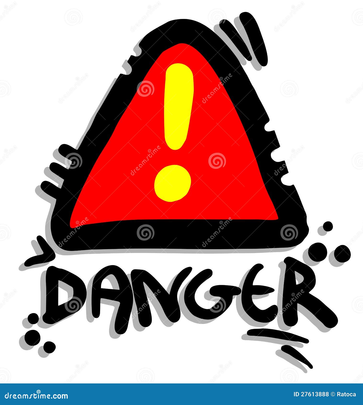 Signal danger stock vector. Illustration of beware, error - 27613888