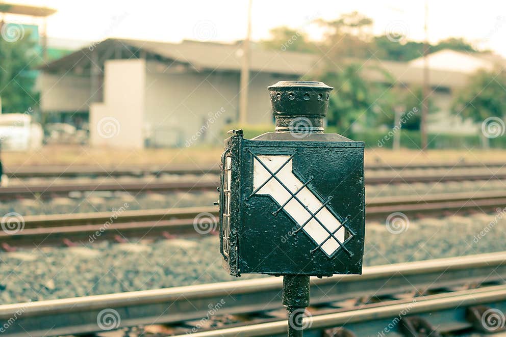 Signal direction for train stock image. Image of safety - 80789273