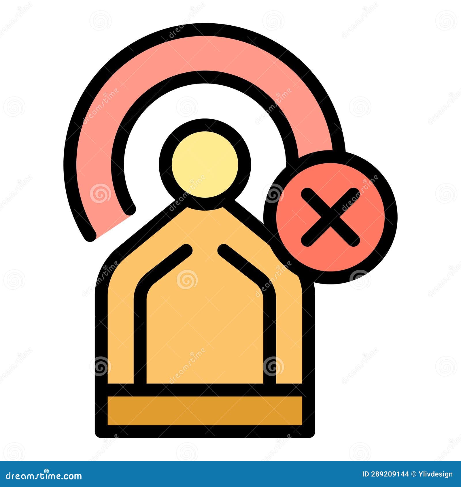 Signal Error Icon Vector Flat Stock Vector - Illustration of signal ...
