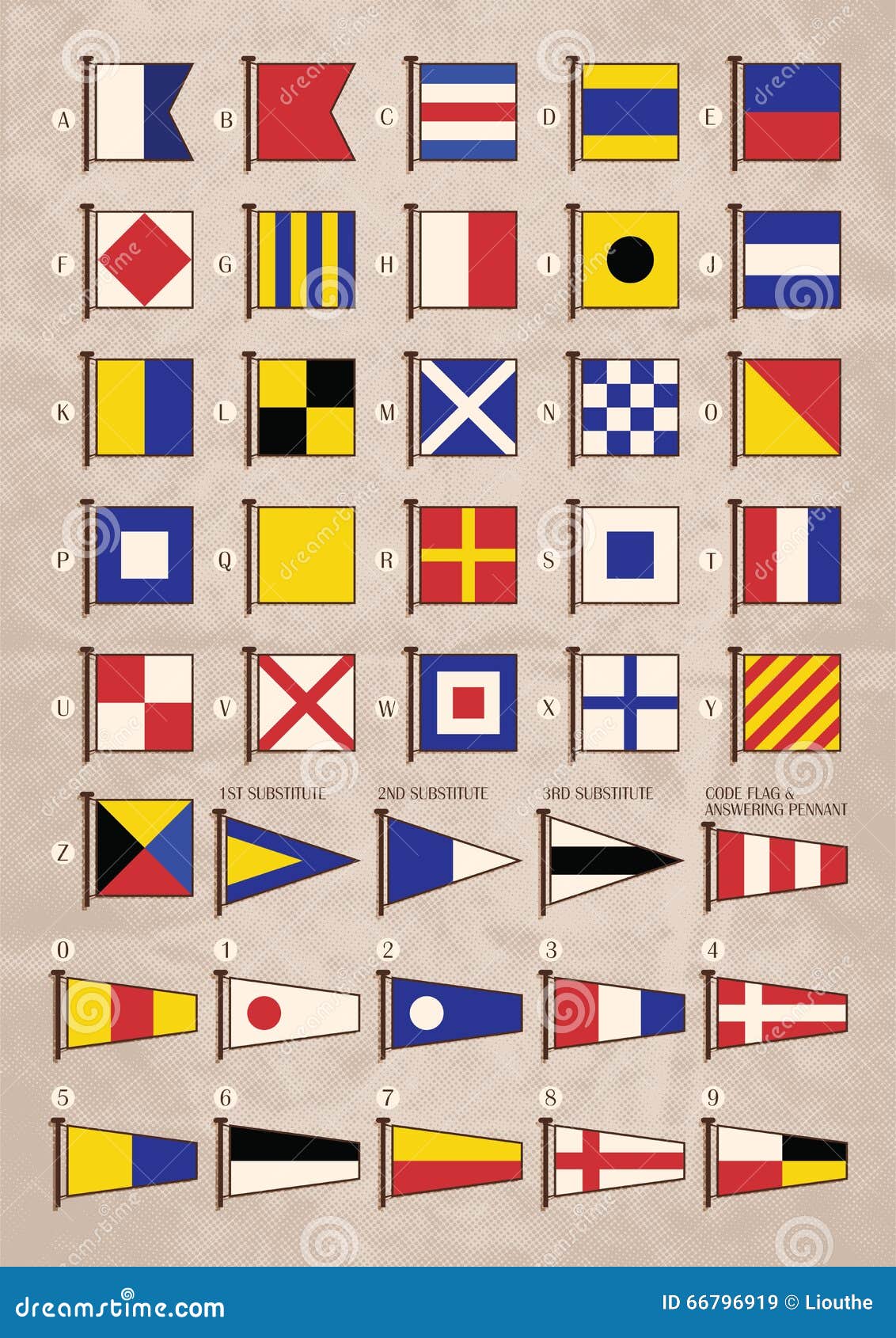 Maritime Signal Flags stock vector. Illustration of altering - 66796919
