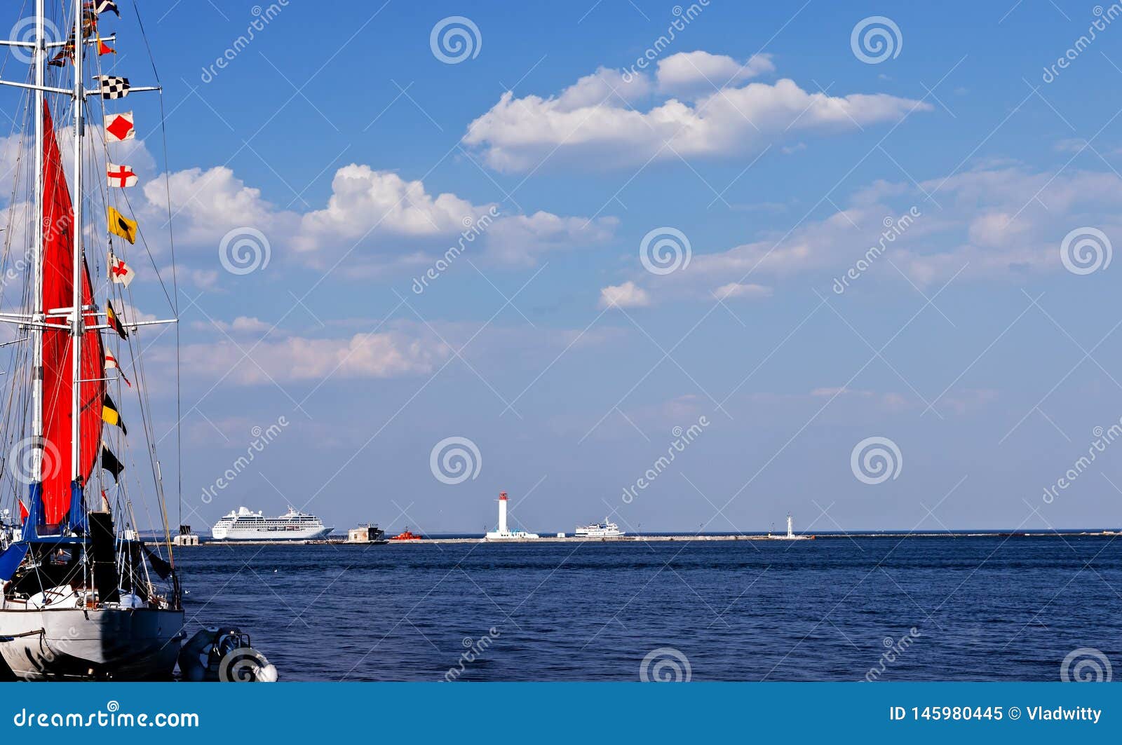 Signal Flags on a Sailing Boat Stock Image - Image of boat, landscape ...