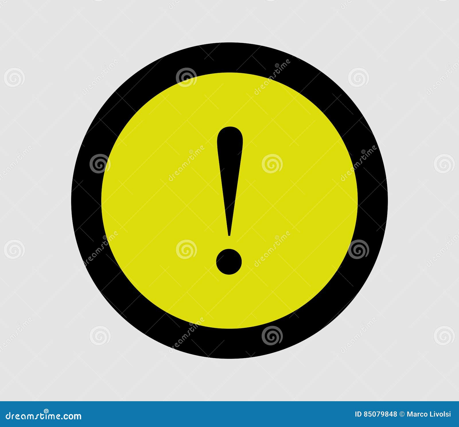 Signal Icon With Exclamation Point Illustrated Stock Illustration ...