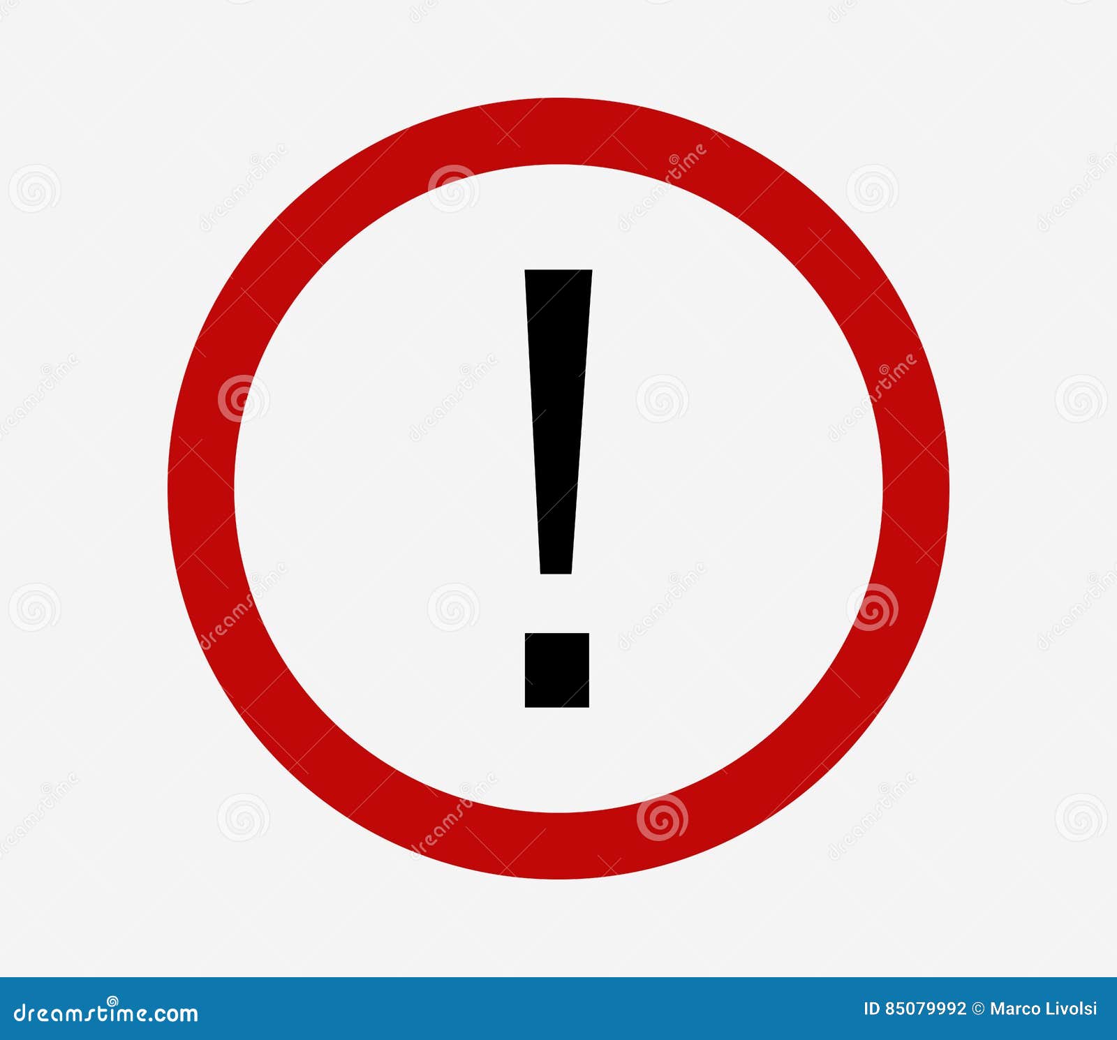 Signal Icon with Exclamation Point Illustrated Stock Illustration ...