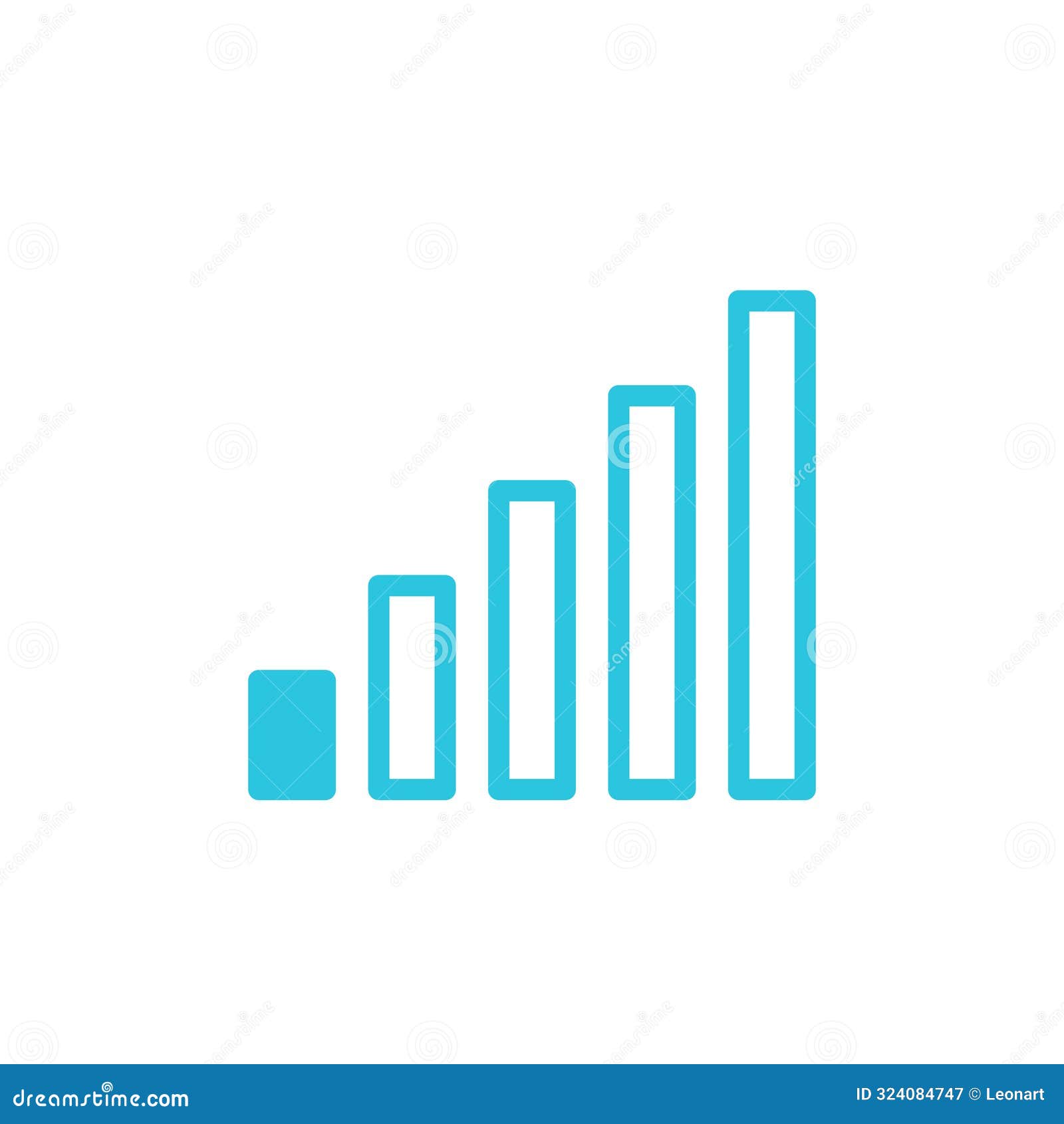 Signal Icon, Low, Icon. Isolated on White Background Stock Vector ...