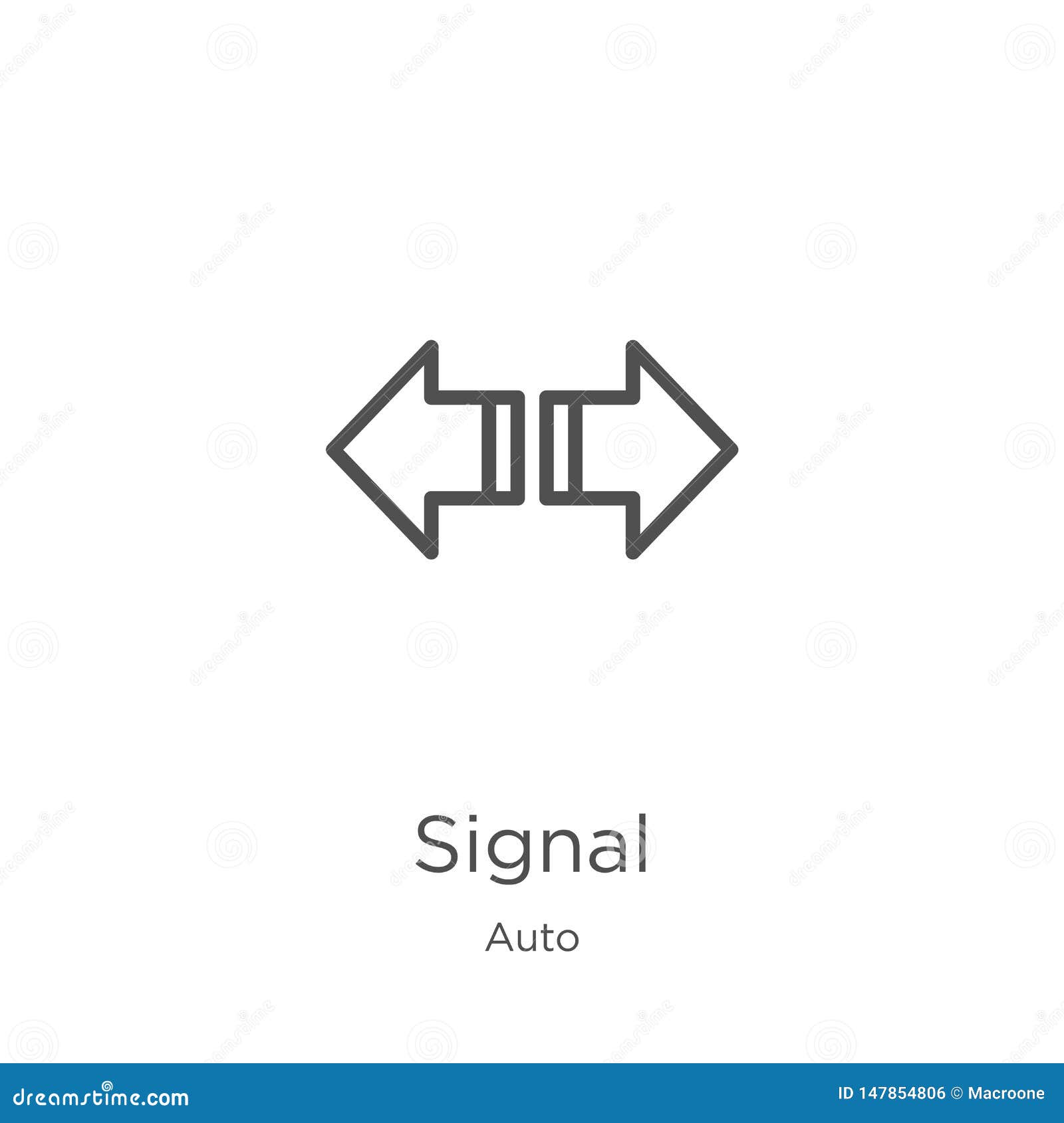 Signal Icon Vector from Auto Collection. Thin Line Signal Outline Icon ...