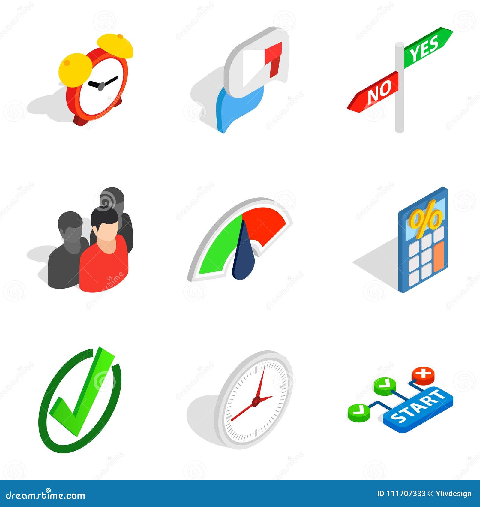 Signal Icons Set, Isometric Style Stock Vector - Illustration of ...