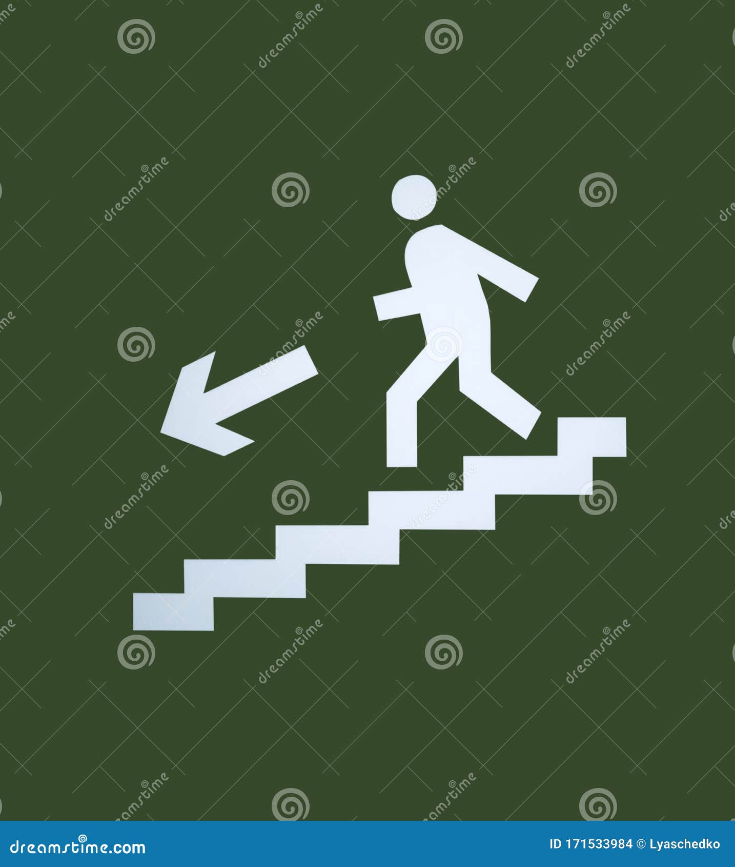 Signal Indicating the Movement of People on the Stairs Stock ...