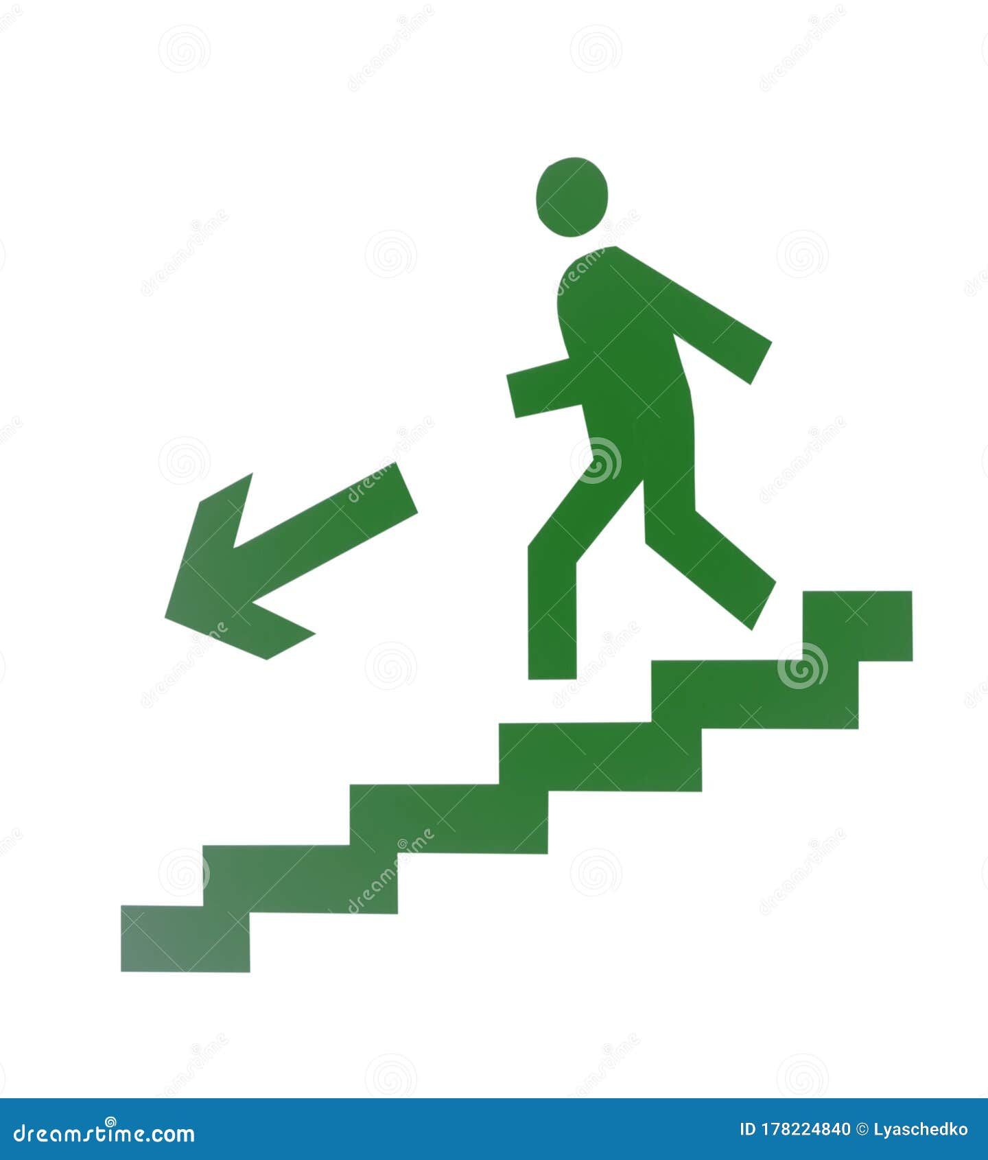 Signal Indicating the Movement of People on the Stairs Stock ...