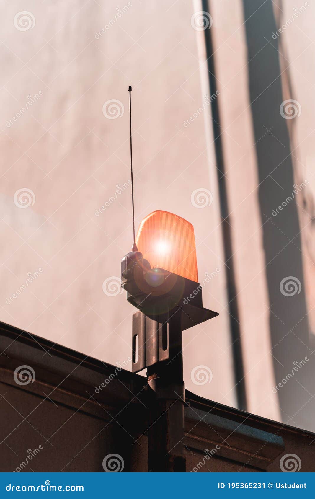 Warning Light for Automatic Gates Stock Image - Image of automatic ...