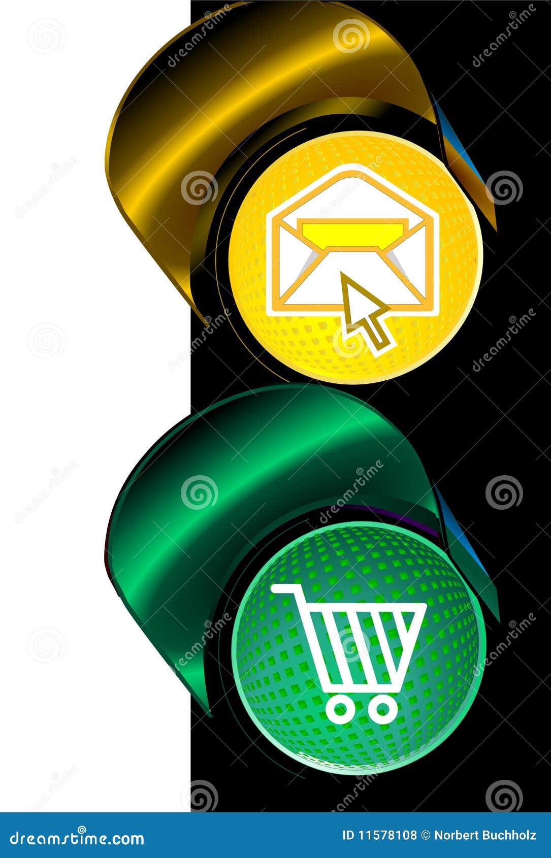 Signal Light E-mail Shopping Stock Vector - Illustration of search ...