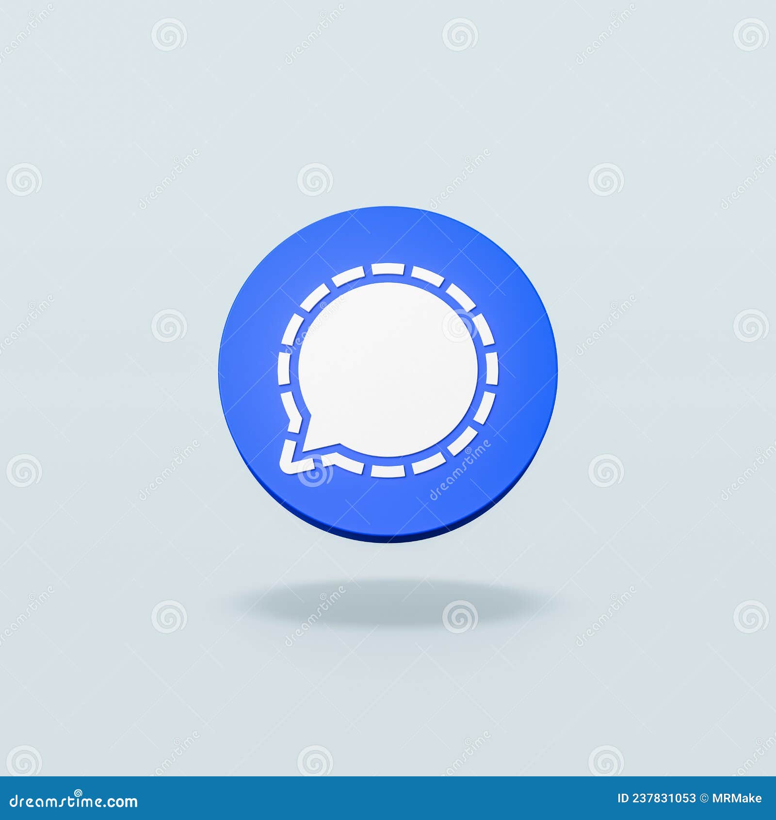 Signal Logo on Flat Blue Background Editorial Stock Photo ...