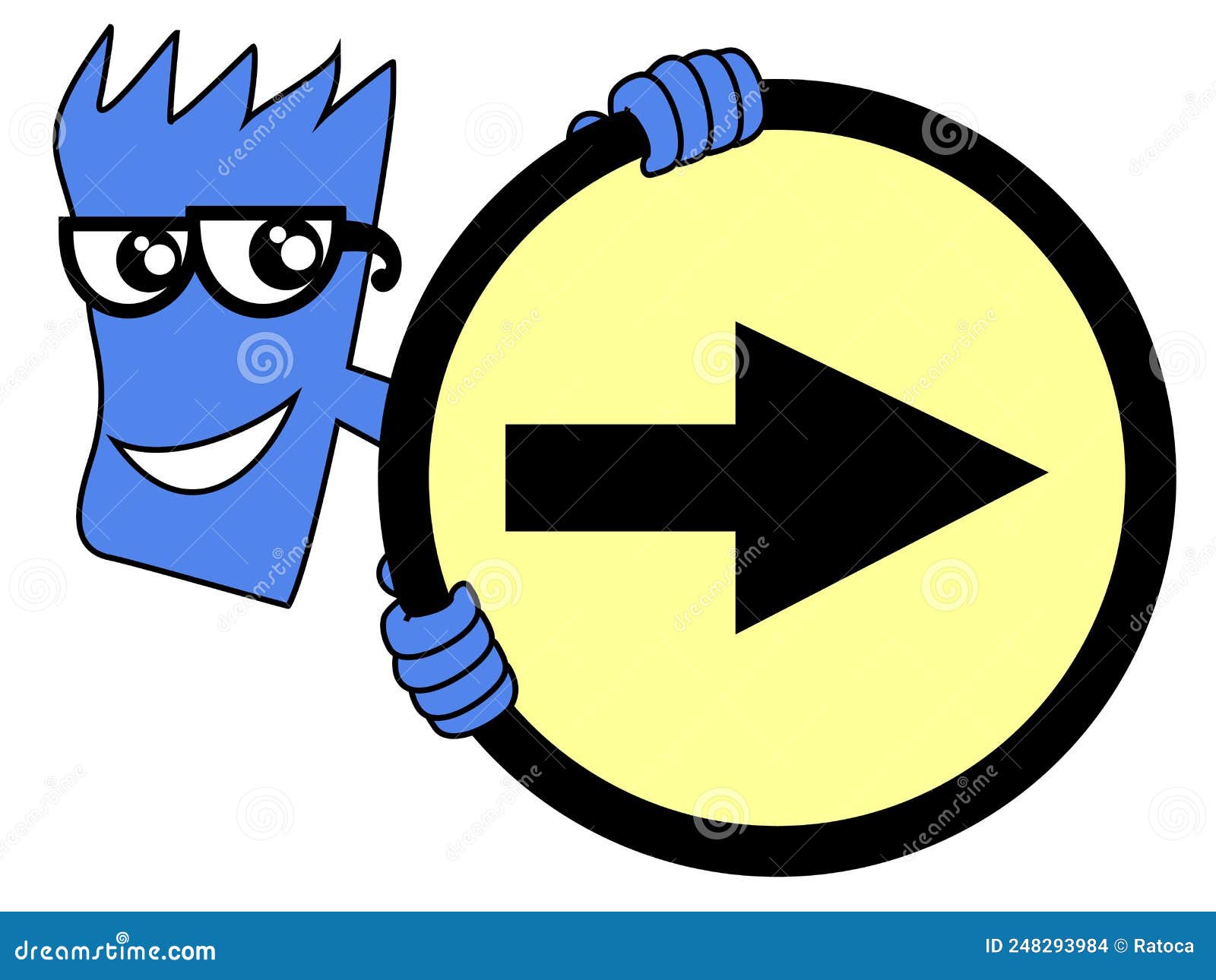 Signal man stock vector. Illustration of creative, continue - 248293984