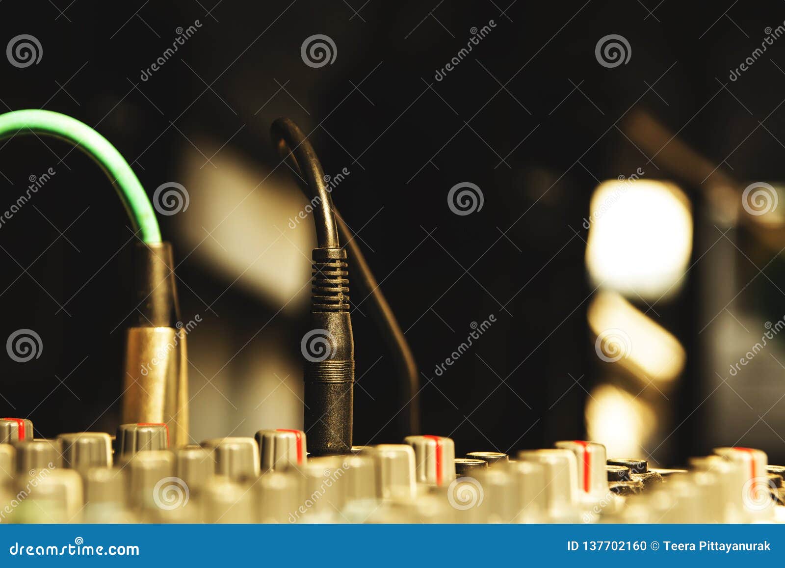Signal on the mixer. stock photo. Image of amplifiers - 137702160