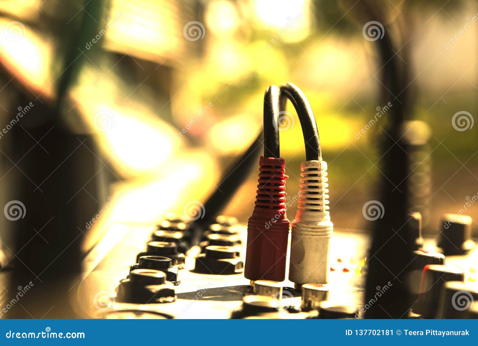 Signal on the mixer. stock image. Image of entertainment - 137702181