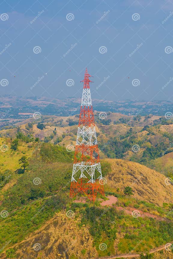 The Signal Pillar is in the Mountains Stock Image - Image of metal ...