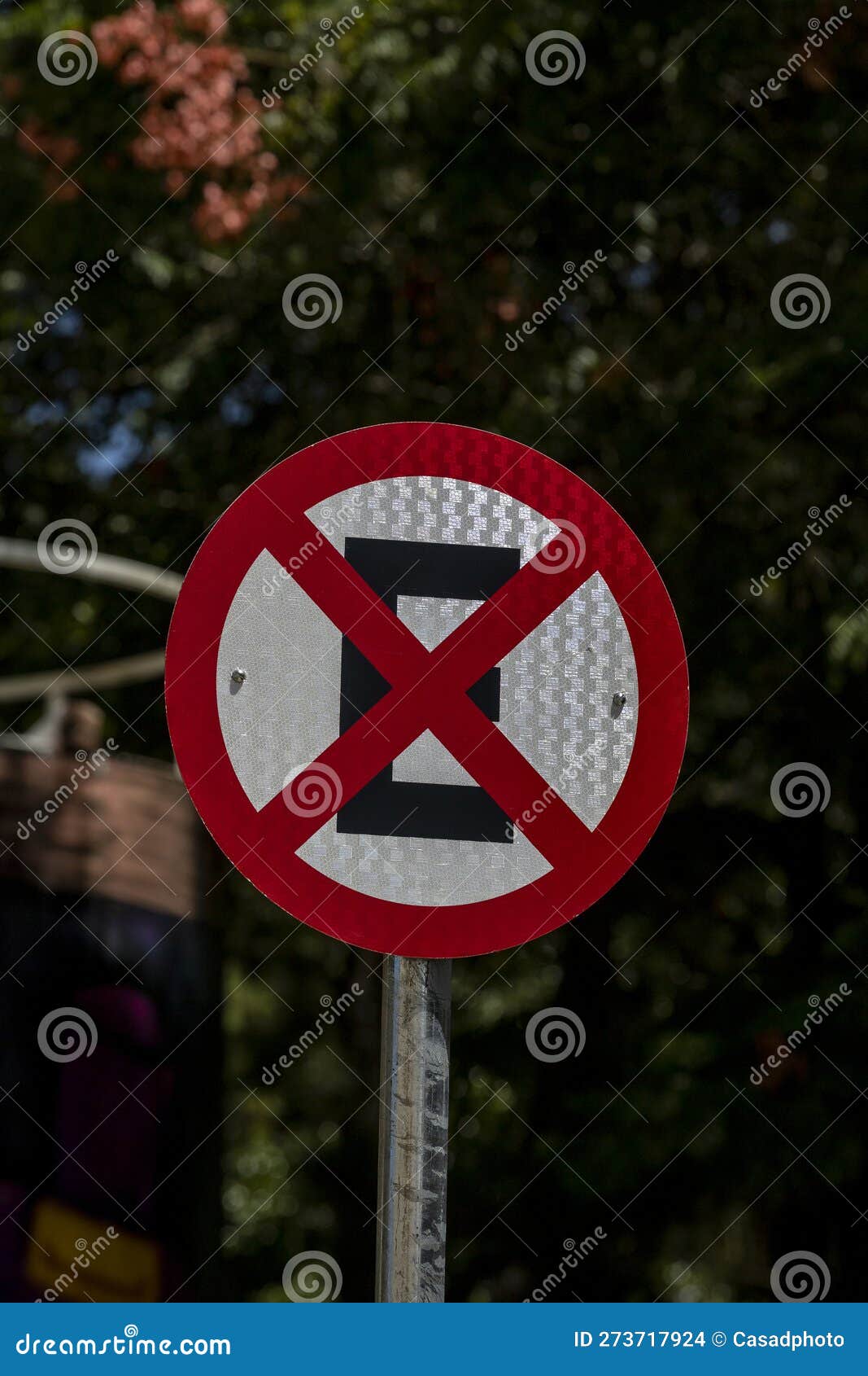 Signal Plate Prohibited Stop and Park Stock Photo - Image of passage ...