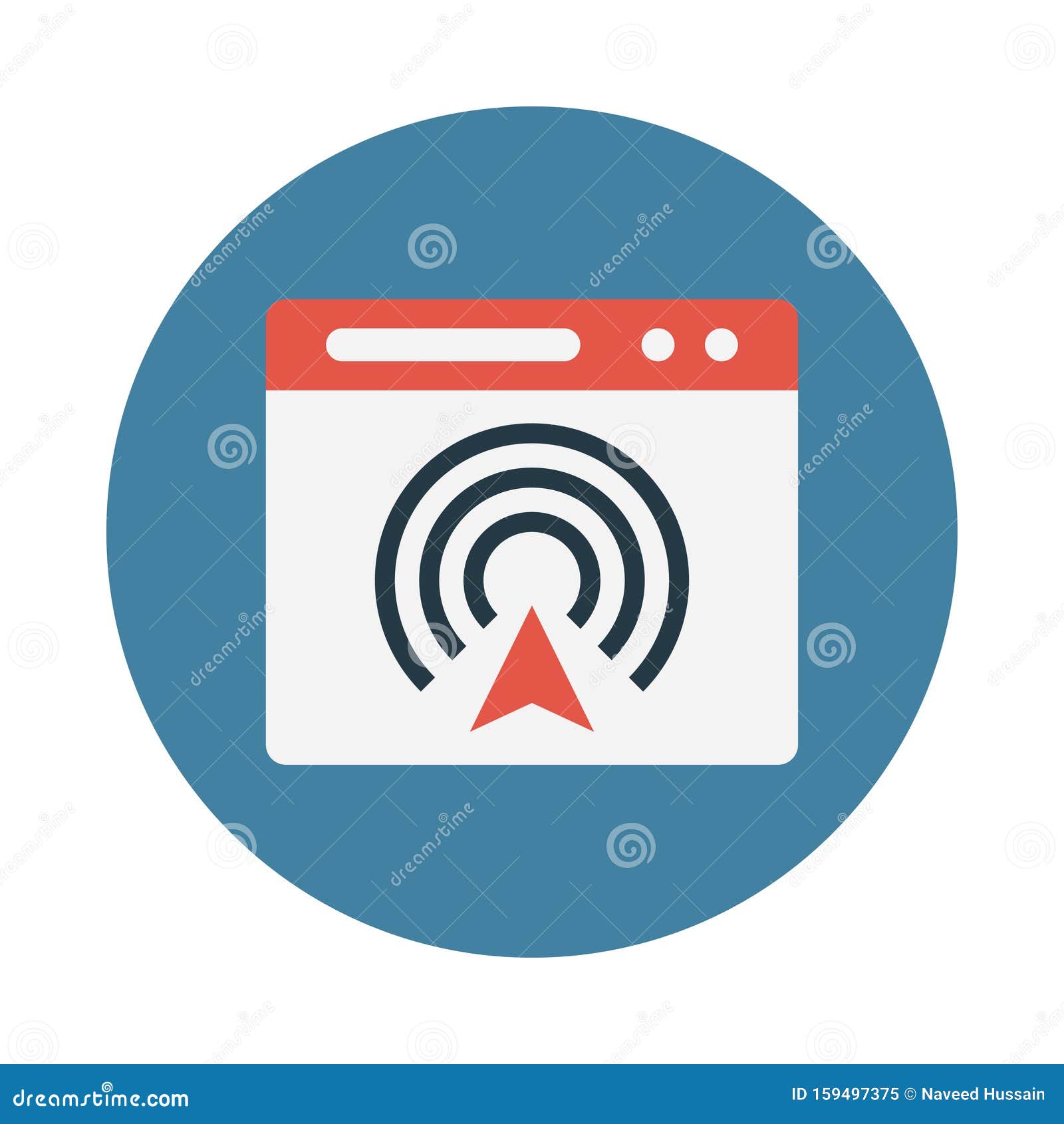 Signal Sharing Reception Vector Flat Icon Stock Vector - Illustration ...