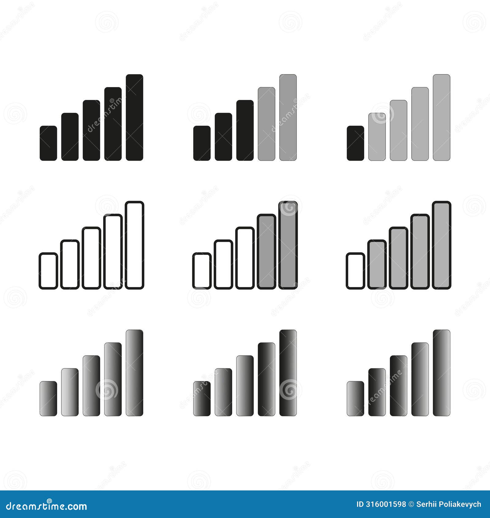 Signal Strength Indicator. Wireless Network Icon. Mobile Interface ...