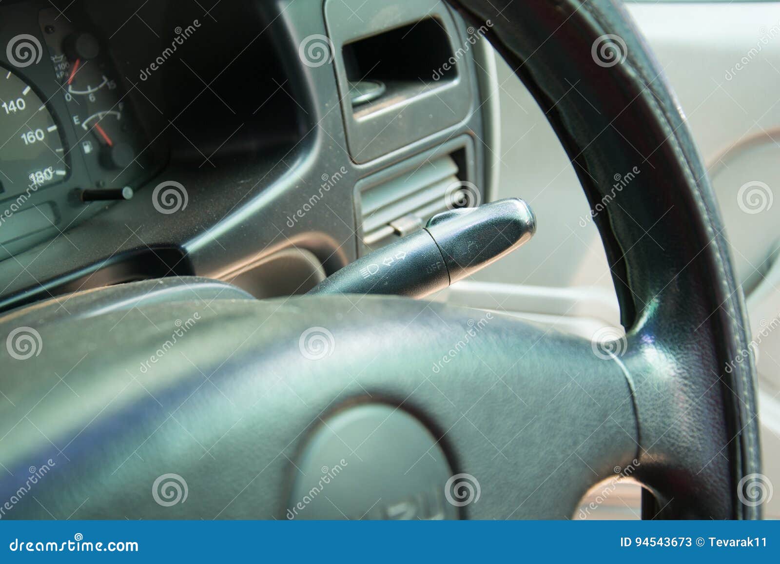 The Signal Switch. Car Interior Detail Stock Image - Image of handle ...