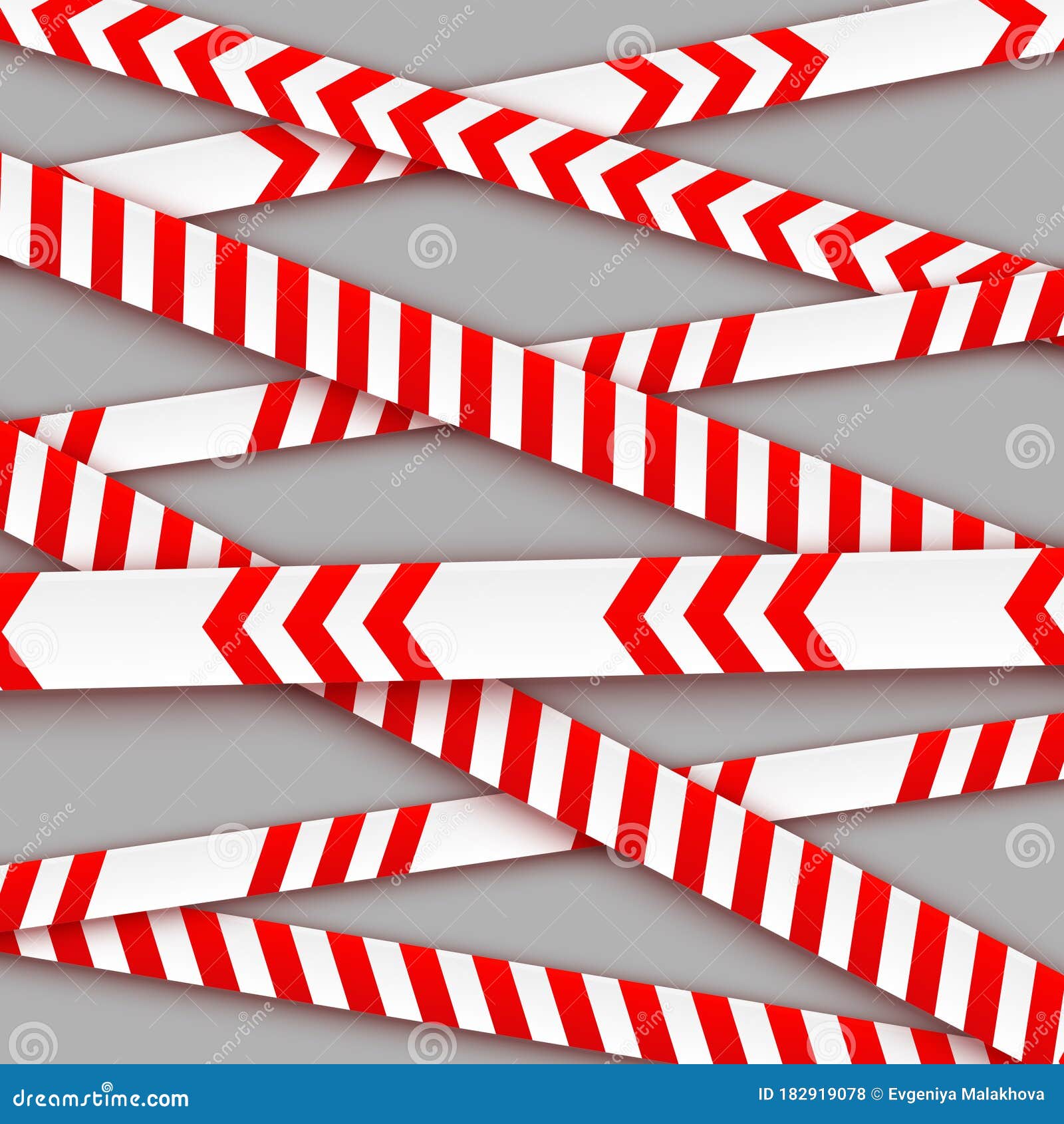 Signal Tape Industrial Borders on Gray Background Stock Vector ...