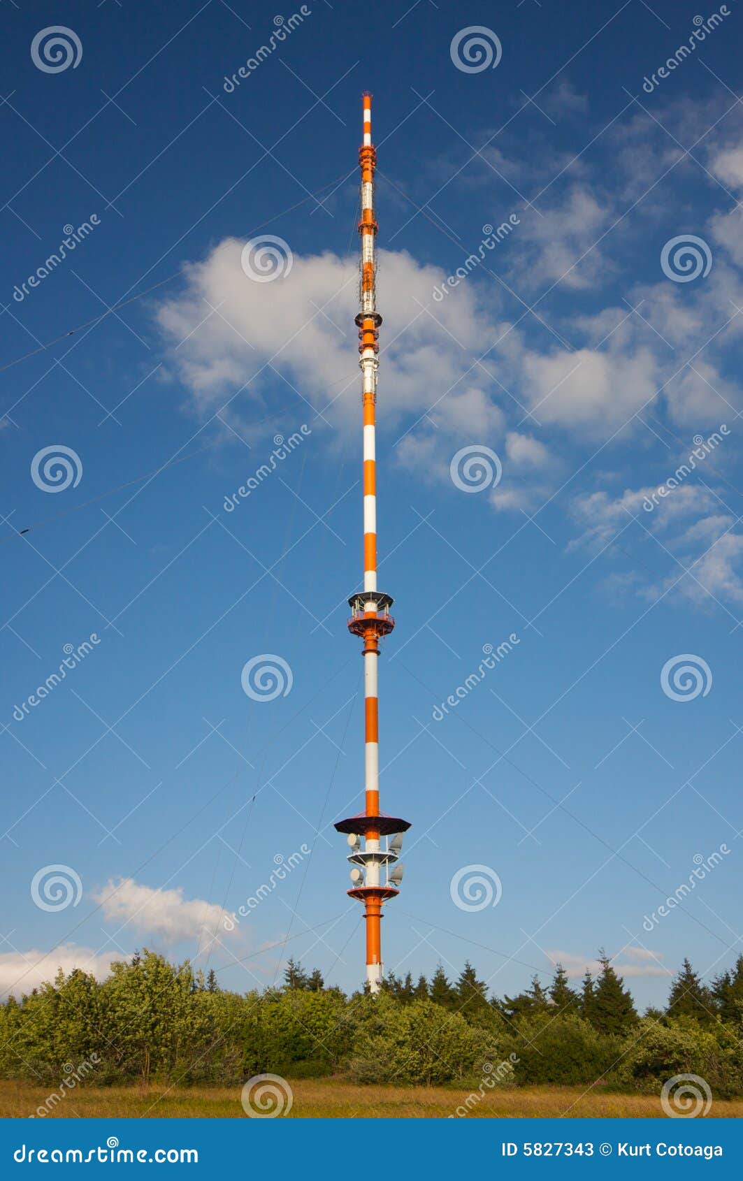 Signal Tower stock image. Image of cable, global, wave - 5827343