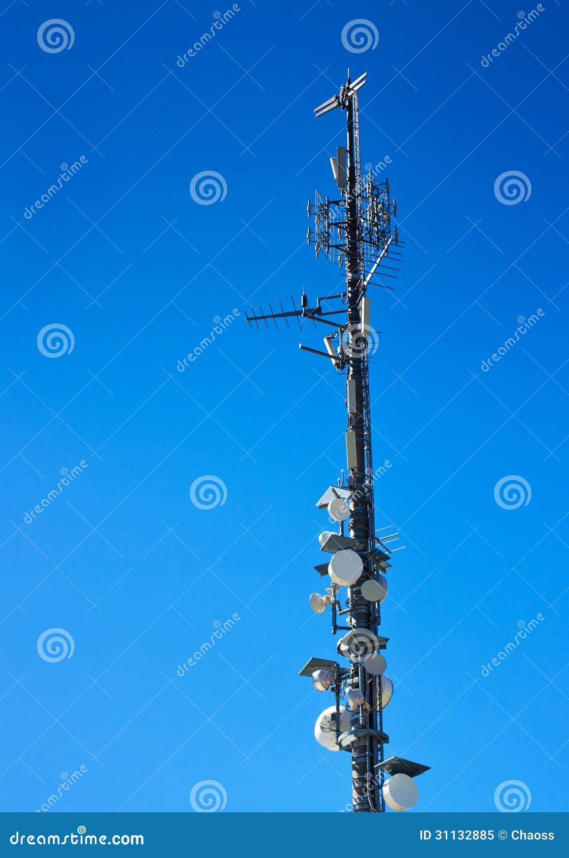 Signal tower stock image. Image of blue, transmitter - 31132885