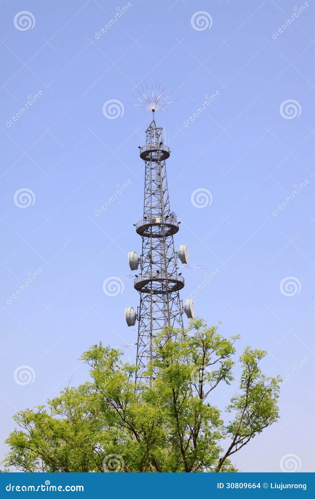 Signal tower stock photo. Image of technology, metal - 30809664